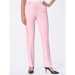 B&uuml;gelfaltenhose Classic Basics, Damen, Gr. 44, Normalgr&ouml;&szlig;en, rosa (rose), 100% Polyester, unifarben, lang, Hosen