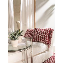benuta Pure In- & Outdoor Kissen Morty Rot 40x40 cm - Teppich f&uuml;r Balkon, Terrasse & Garten