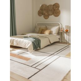 benuta Pop Kurzflor Teppich Ida Multicolor 80x150 cm - Bunter Teppich f&uuml;r Wohnzimmer