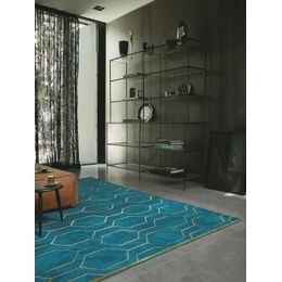 Wedgwood Wollteppich Arris T&uuml;rkis 120x180 cm - Naturfaserteppich aus Wolle