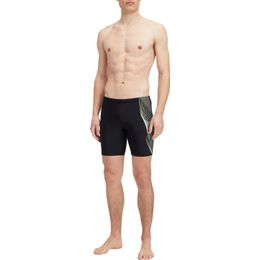 Badehose McKINLEY "HE.-BADEHOSE NORM JAMMER M", Herren, Gr. 5, N-Gr, schwarz, gr&uuml;n lime, Web, Polyamid, unifarben, Badehosen Badehose, k&ouml;rpernahe Passform, elastischer Bund, schnelltrocknend, elastisch