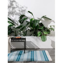 benuta Nest In- & Outdoor-L&auml;ufer Siena Petrol 80x250 cm - Teppich f&uuml;r Balkon, Terrasse & Garten