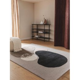 benuta Pure Wollteppich Kyoto Multicolor/Grau 120x170 cm - Naturfaserteppich aus Wolle