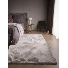 benuta Finest Hochflor Shaggyteppich Fine Grau 200x200 cm - Hochflor Teppich f&uuml;r Wohnzimmer