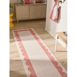benuta Pop Waschbarer Kurzflor Teppich Frame Orange 70x240 cm - Moderner Kurzflor-Teppich f&uuml;r Wohnzimmer