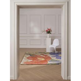 Wollteppich Narciso Multicolor/Lila 200x300 cm - Naturfaserteppich aus Wolle