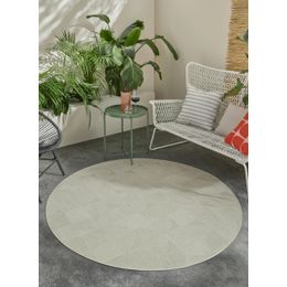 In- & Outdoor-Teppich Rund Bronco Mint &oslash; 160 cm - Teppich f&uuml;r Balkon, Terrasse & Garten