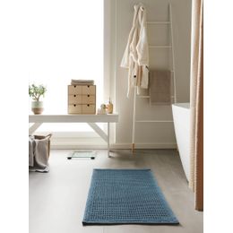 benuta Nest - Badteppich f&uuml;r Badezimmer - Badematte Jojo Dunkelblau 50x80 cm