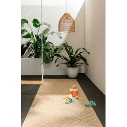 benuta Nest In- & Outdoor-L&auml;ufer Como Hellbraun 80x240 cm - Teppich f&uuml;r Balkon, Terrasse & Garten
