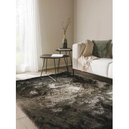 benuta Nest Hochflor Shaggyteppich Whisper Anthrazit/Grau 140x200 cm - Hochflor Teppich f&uuml;r Wohnzimmer