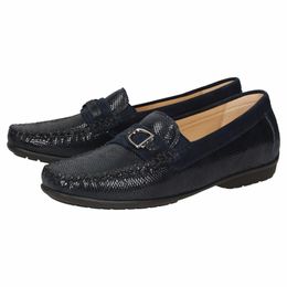 Slipper Sioux "Cortizia-723-H", Damen, Gr. 35 (UK 3), blau (dunkelblau), Obermaterial: 50% Ziegenleder goatskin. 50% Ziegenveloursleder GOVL. 100% Gummi rubber., Schuhe Slipper