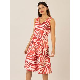 Apart Kleid in Koralle/ Wei&szlig; - 76% | Gr&ouml;&szlig;e 40 | Damen-kleider