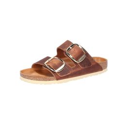 Birkenstock Leder-Pantoletten "Arizona" in Braun - Weite S - -13% | Gr&ouml;&szlig;e 39 | Damen-pantoletten