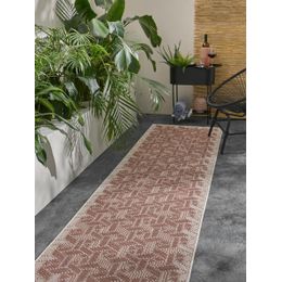 benuta Nest In- & Outdoor-L&auml;ufer Bronco Terracotta 80x250 cm - Teppich f&uuml;r Balkon, Terrasse & Garten