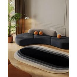 benuta Finest Wollteppich Quin Grau 200x300 cm - Naturfaserteppich aus Wolle