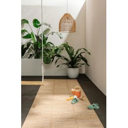 benuta Nest In- & Outdoor-L&auml;ufer Como Hellbraun 80x240 cm - Teppich f&uuml;r Balkon, Terrasse & Garten