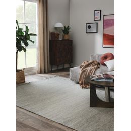 benuta Pure Wollteppich Shilan Hellgrau 120x170 cm - Naturfaserteppich aus Wolle