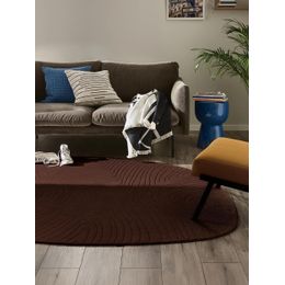 Waschbarer Kurzflor Teppich Pam Dunkelbraun 160x210 cm - Moderner Kurzflor-Teppich f&uuml;r Wohnzimmer