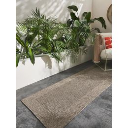 benuta Nest In- & Outdoor-L&auml;ufer Naoto Beige 80x240 cm - Teppich f&uuml;r Balkon, Terrasse & Garten