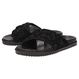 Pantolette Sioux "Majandea-700", Damen, Gr. 37 (UK 4), schwarz, Obermaterial: 80% Lammnappaleder LANA. 20% Textilmaterial TEXMAT. 100% Gummi rubber., Schuhe Pantolette