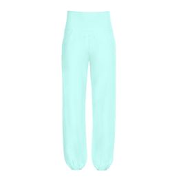 Sporthose WINSHAPE "Functional Light and Comfort Wide Leg Pants CUL102LC", Damen, Gr. M, Normalgr&ouml;&szlig;en, gr&uuml;n (delicate mint), 85% Polyester, 15% Elasthan, Hosen Sporthose, mit Gummizug