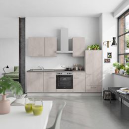 Nobilia K&uuml;chenblock Riva Low m. Ger&auml;ten Grau