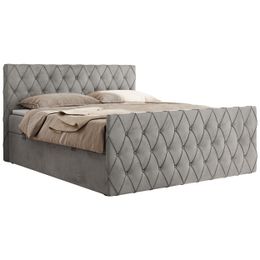 BOXBETT MIREN DUO 180/200 - Hellgrau Velvet - H3