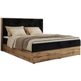 BOXBETT WOOD CLASSIC 160/200 - Schwarz Cord - H3