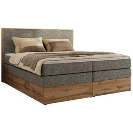 BOXBETT WOOD CLASSIC KING 180/200 - Grau Strukture - H3