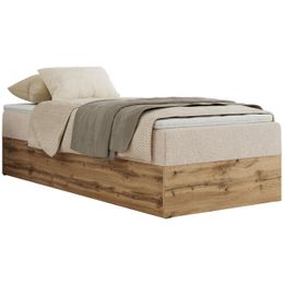 BOXBETT WOOD ZERO 90/200 - Creme Struktur - H4 - Topper Visco
