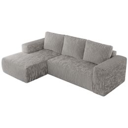 ECKSOFA TRENTINO L Hellgrau Cord - Links