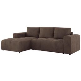 ECKSOFA MONIVA Braun Velvet - Links