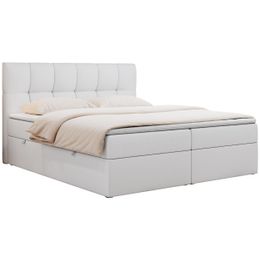 BOXBETT RICO 180/200 Wei&szlig; Kunstleder - H4