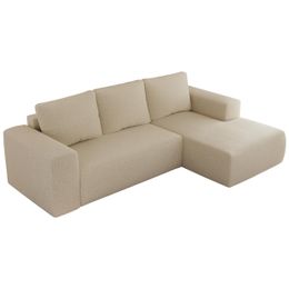 ECKSOFA TRENTINO L Beige Boucle - Rechts