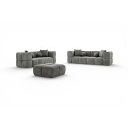 Fun M&ouml;bel SOFASET Vega 3-2 Inkl. Hocker