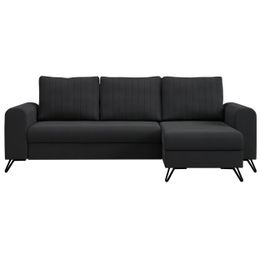 ECKSOFA Axel Samt Dunkelgrau
