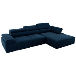 ECKSOFA RILASSO L Dunkelblau Velvet - rechts