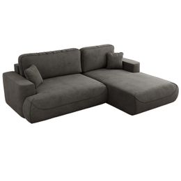 ECKSOFA OVO L Dunkelgrau Velvet - Rechts Seite