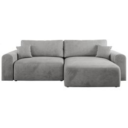 ECKSOFA NELSON Hellgrau Velvet