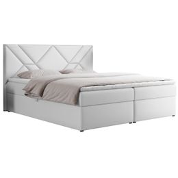 BOXBETT NEOMI 120/200 - Wei&szlig; Kunstleder - H4 - Visco
