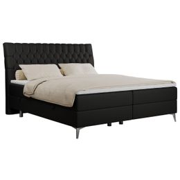 BOXBETT MILEN 160/200 Schwarz Kunstleder - H3