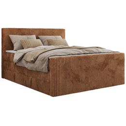 BOXSPRINGBETT TILIANO KING DUO 200/200 - Orange Cord - H4