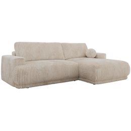 ECKSCHLAFSOFA RINA L Beige Cord - rechts
