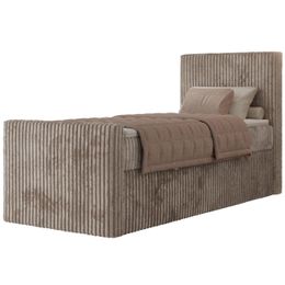 BOXBETT TILIANO DUO 90/200 - Hellbraun Cord - H4 - Topper T25 - Rechts Seite