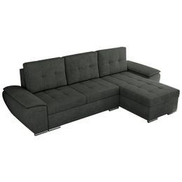 ECKSOFA UMBRIA L Dunkelgrau Stukture