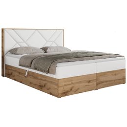 BOXBETT GUNAR - 120/200 Wei&szlig; Kunstleder - H3