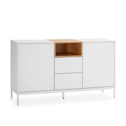 SIDEBOARD Nieve 2 t&uuml;ren 2 schubladen Wei&szlig;