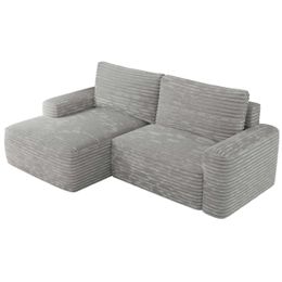 ECKSOFA BELLUNO L Grau Cord - Links