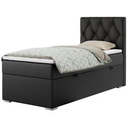 BOXBETT ALDA 90/200 Schwarz Kunstleder - H4 - Rechts Seite