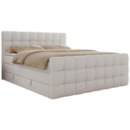 BOXSPRINGBETT ALTIVO KING DUO 200/200 - Wei&szlig; Kunstleder - H4